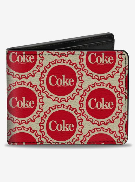 Coca-Cola Coke Bottle Caps Collage Bifold Wallet | Hot Topic