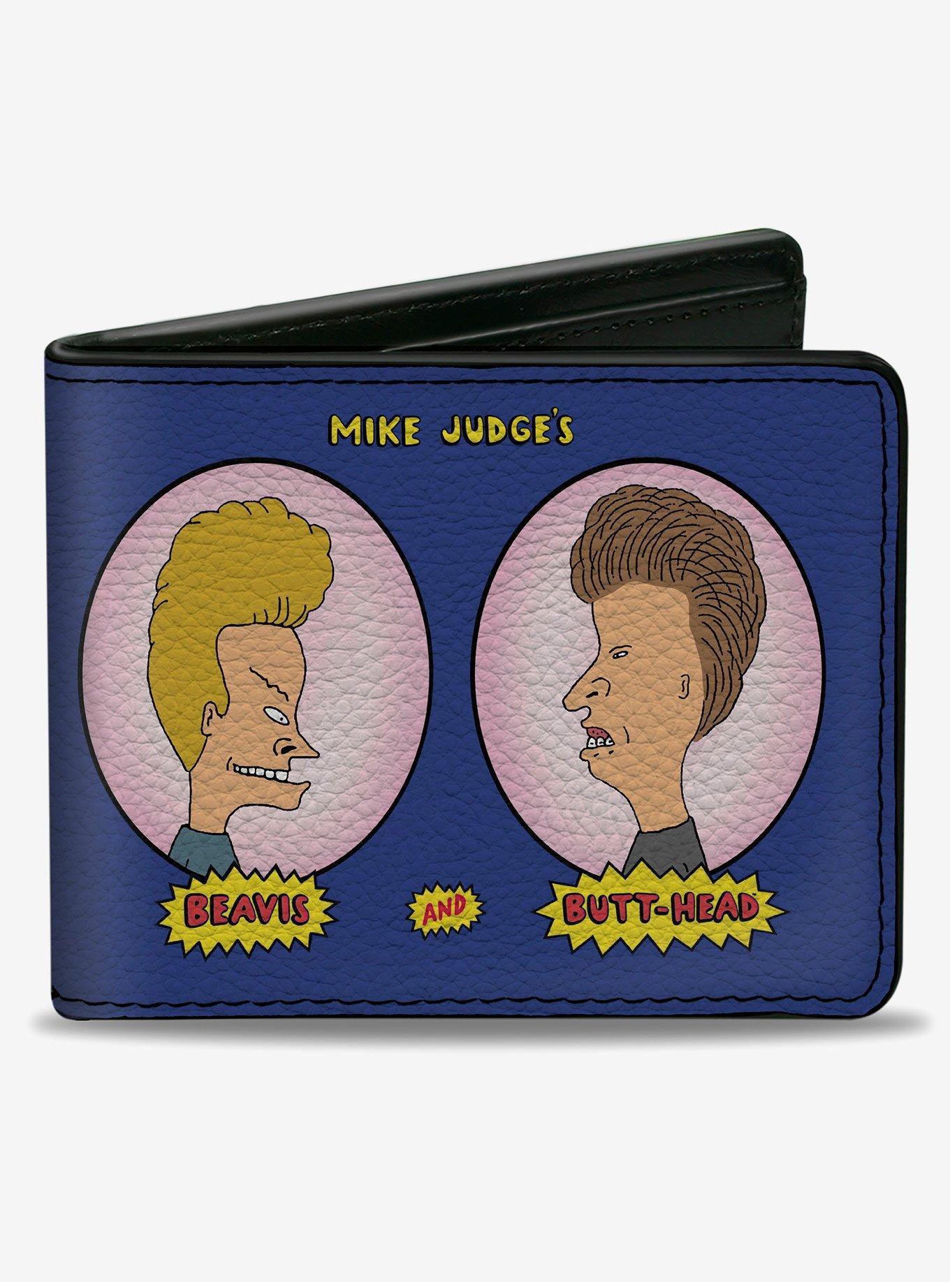 MTV Beavis and Butt Head Title Logo and Portrait Profiles Bifold Wallet ...