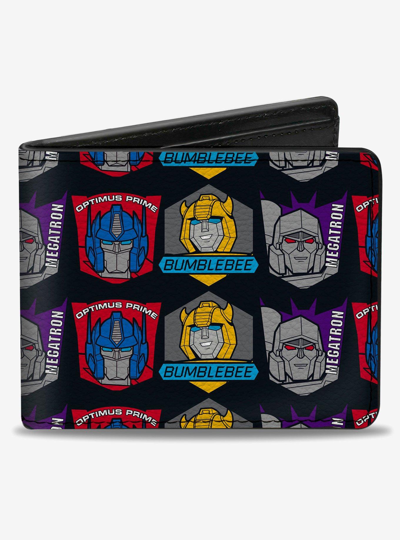 Transformers Character Trio Face and Name Icons Bifold Wallet | BoxLunch