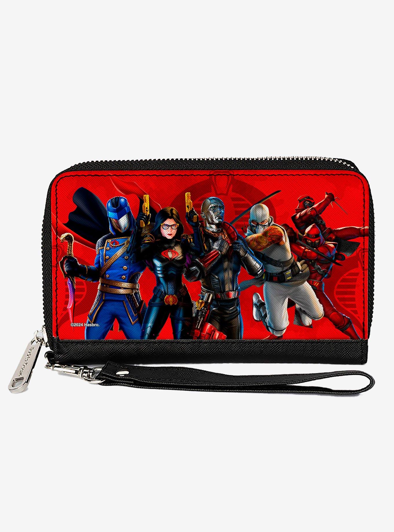 GI Joe Cobra Agents Group Pose and Logos Zip Around Wallet | BoxLunch