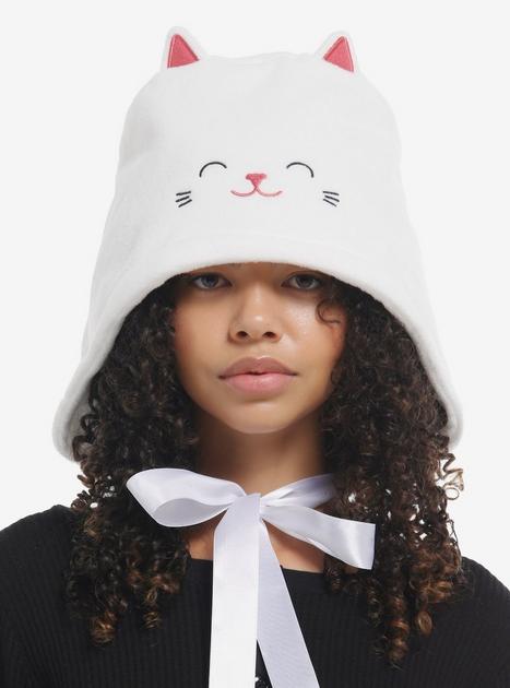 White Cat 3D Ear Hood | Hot Topic