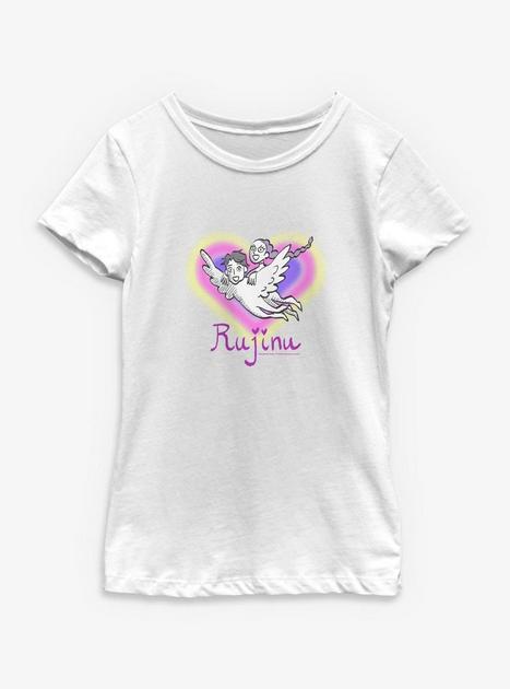 KPop Demon Hunters Rumi and Jinu Rujinu Heart Youth Girls T-Shirt ...