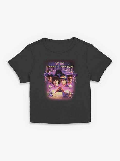 Stranger Things We Are Nerds Freaks Retro Womens Baby T-Shirt - BLACK ...