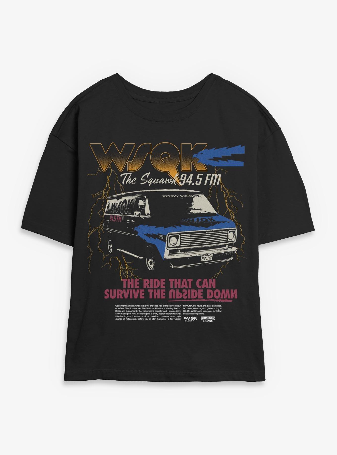 Stranger Things WSQK The Squawk Van Womens Skimmer T-Shirt BoxLunch ...
