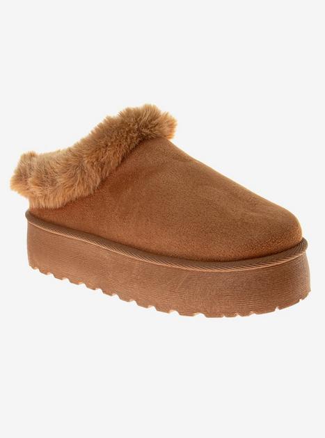 Avalanche Slip-On Cozy Girls Slippers Chestnut | Hot Topic