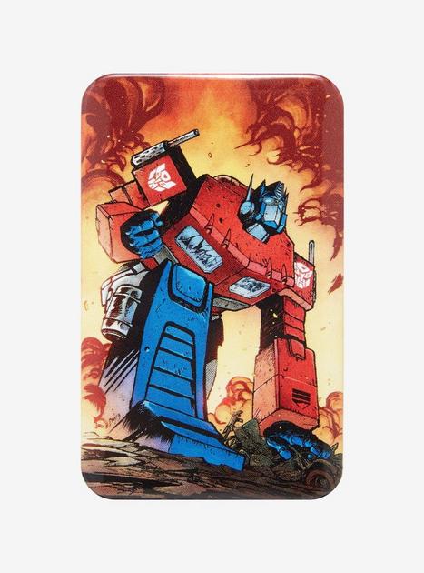 Transformers Optimus Prime Rectangular Button | Hot Topic