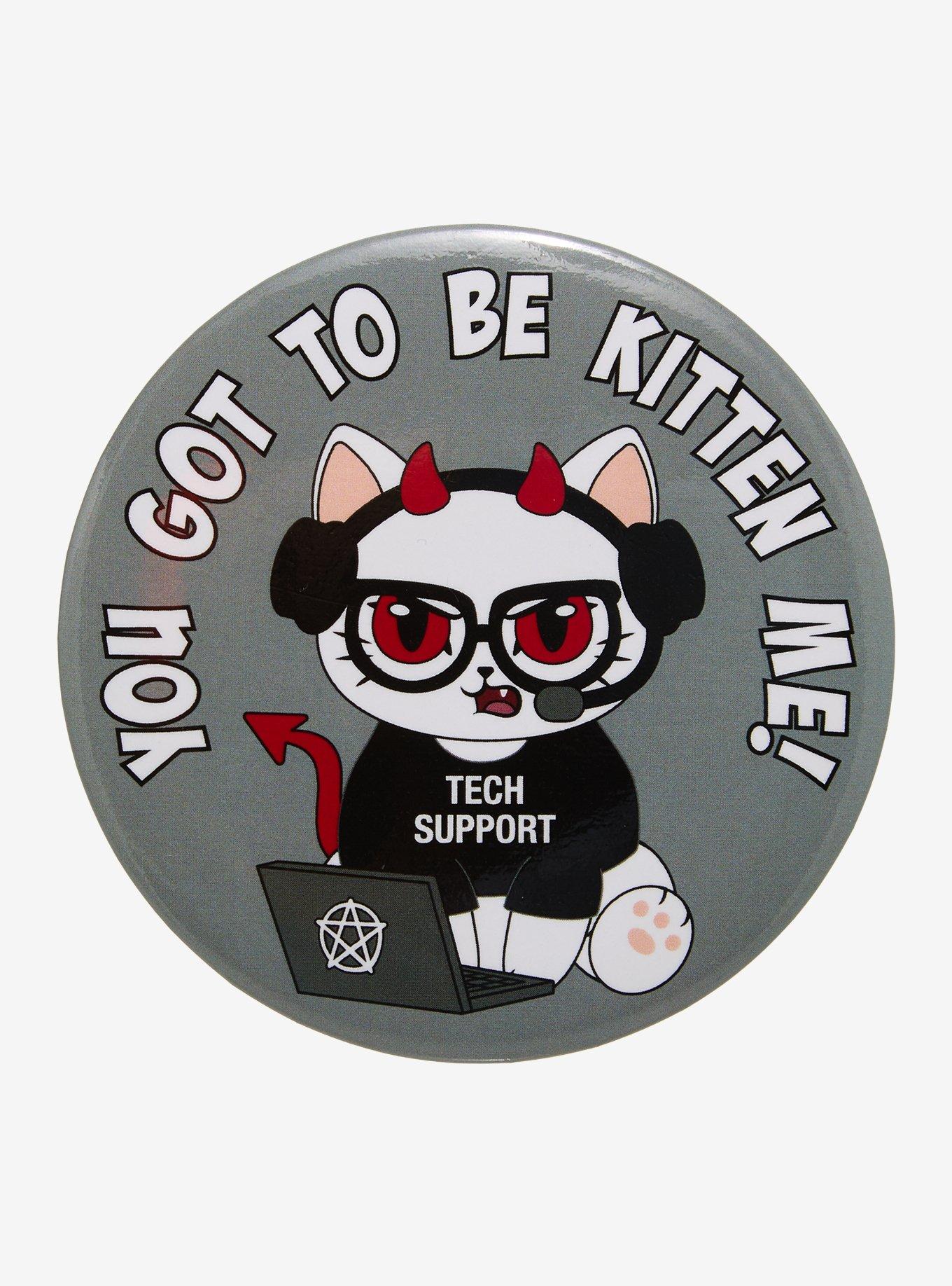 Lucipurr Kitten Me Tech Cat 3 Inch Button | Hot Topic