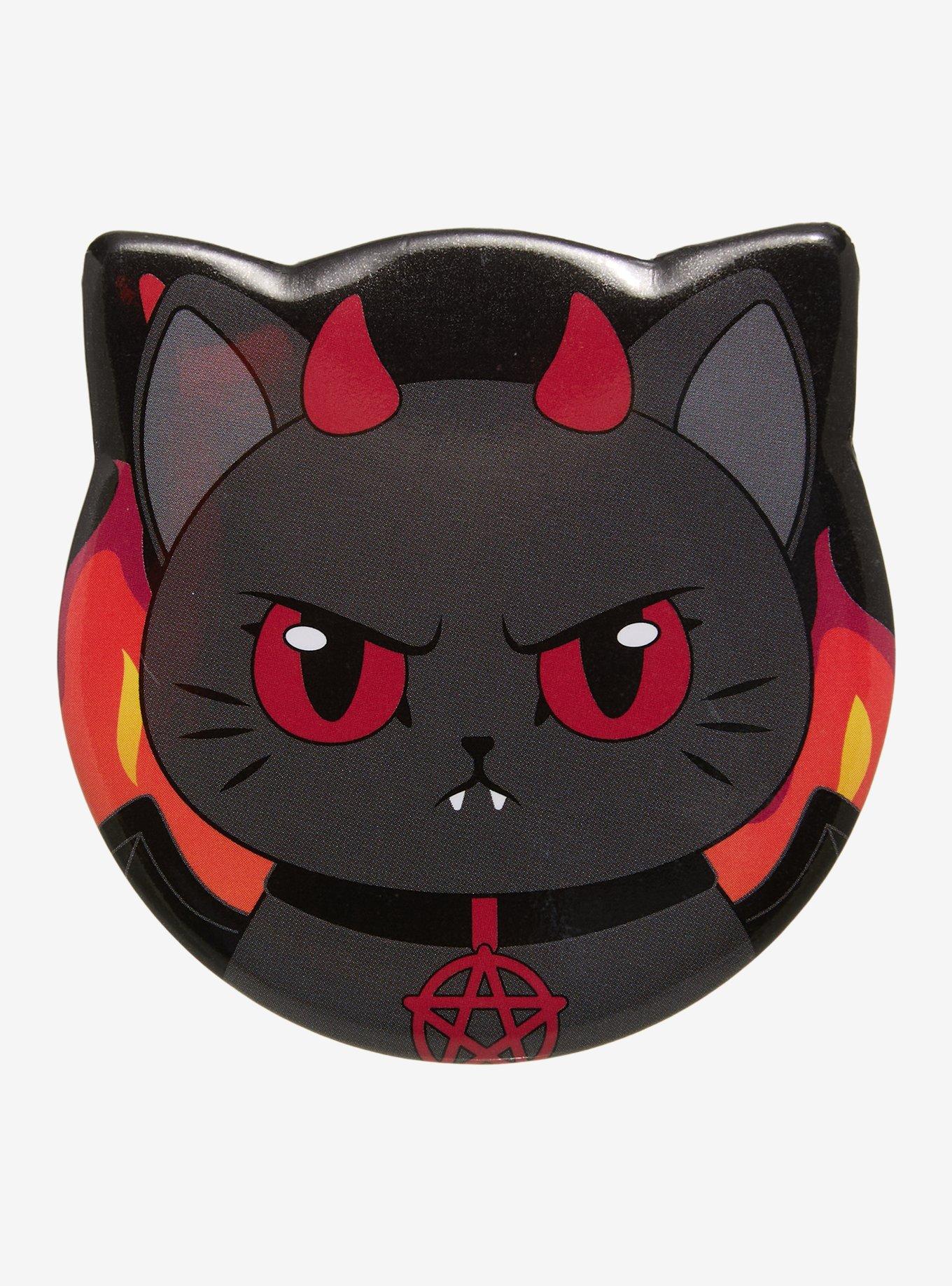 Lucipurr Devil Black Cat 3 Inch Button | Hot Topic