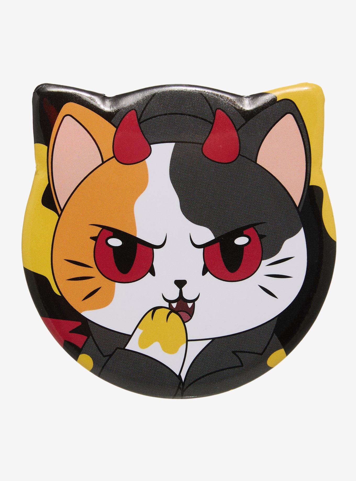 Lucipurr Devil Calico Cat 3 Inch Button | Hot Topic