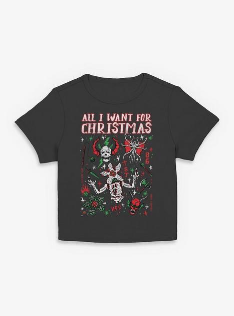Stranger Things Christmas Flash Sheet Girls Baby T-Shirt - BLACK | Hot ...