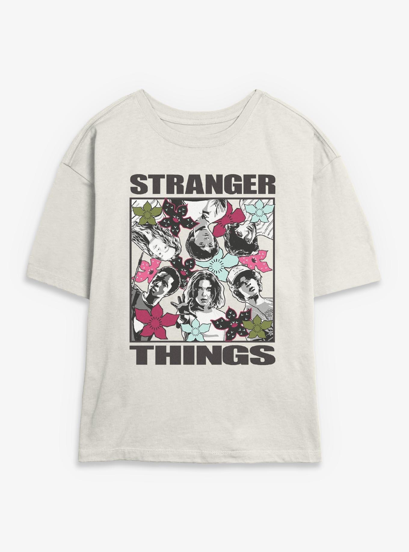 Stranger Things Group Cover Girls Skimmer T-Shirt - BEIGETAN | Hot Topic