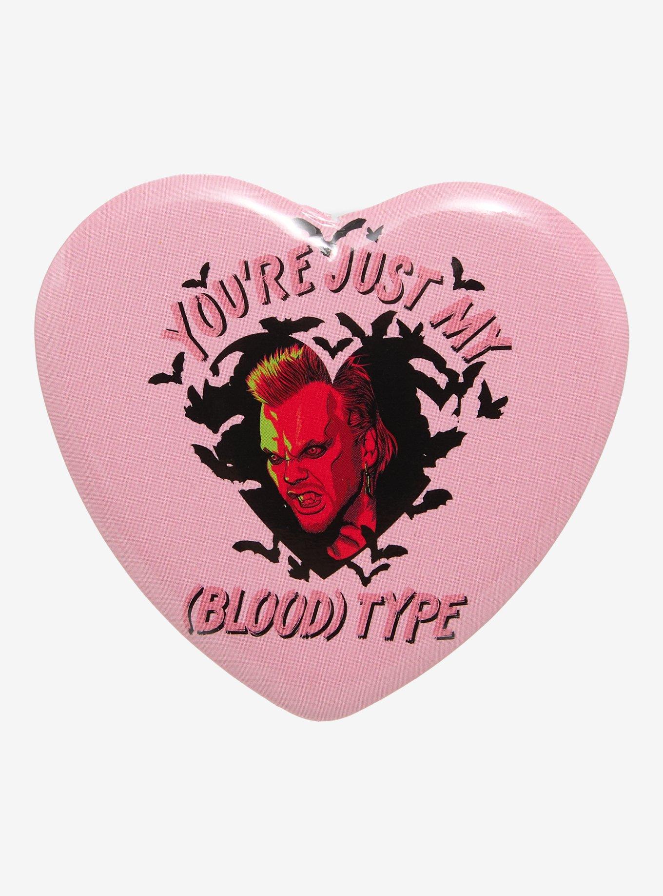 The Lost Boys Blood Type Heart Button | Hot Topic