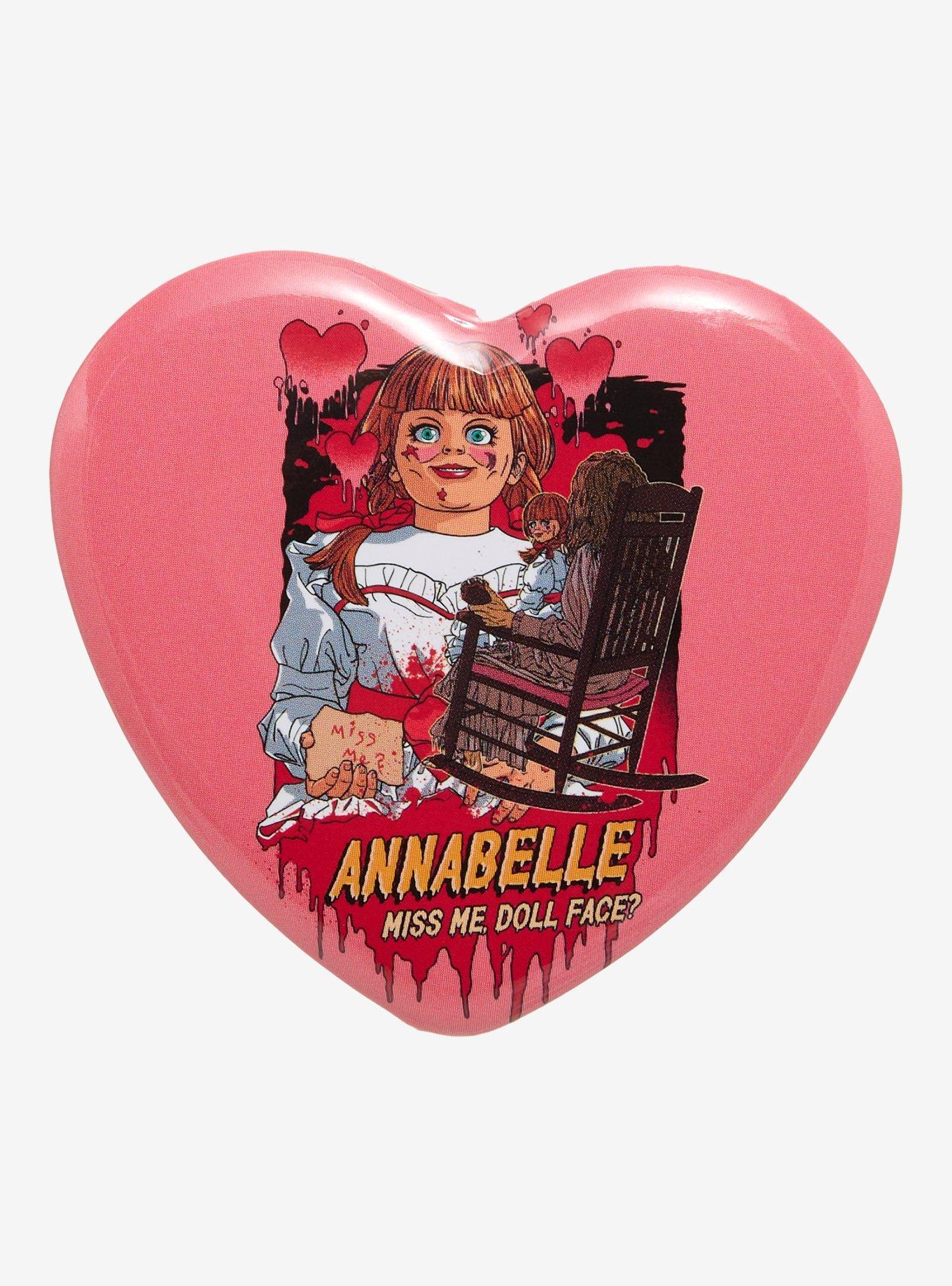 Annabelle Miss Me Heart Button | Hot Topic