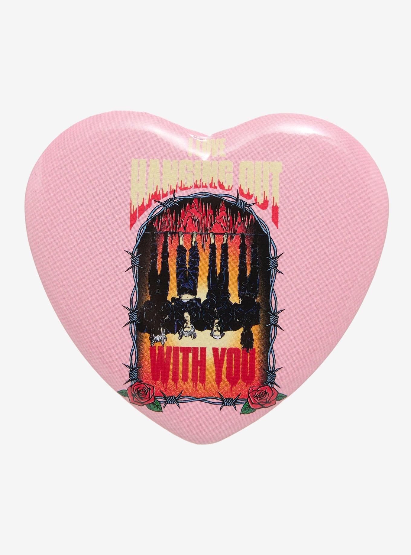 The Lost Boys Hanging Out Heart Button | Hot Topic