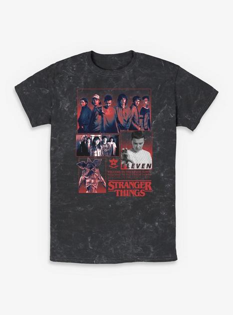 Stranger Things Iconic Moments Mineral Wash T-Shirt - BLACK | Hot Topic