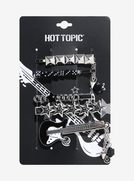 Rock Star Guitar Dice Hair Clip Set | Hot Topic