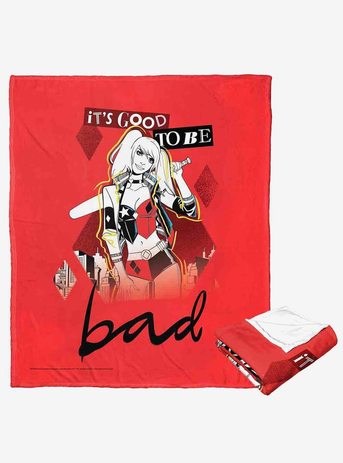 DC Comics Batman Harley Quinn Good To Be Bad Silk Touch Throw Blanket ...