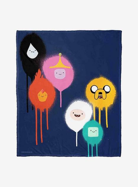 Adventure Time Spray Painted Group Silk Touch Throw Blanket | Hot Topic