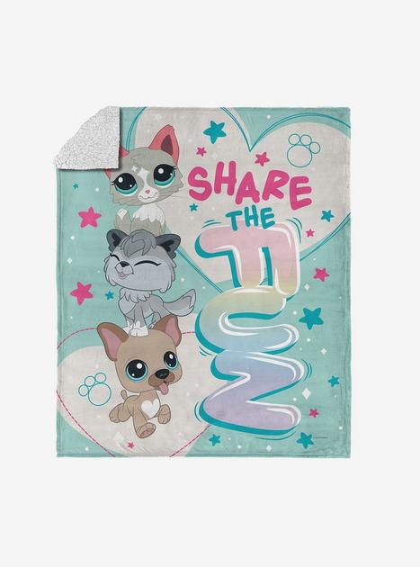 Littlest Pet Shop Share The Fun Silk Touch Sherpa Throw Blanket | Hot Topic