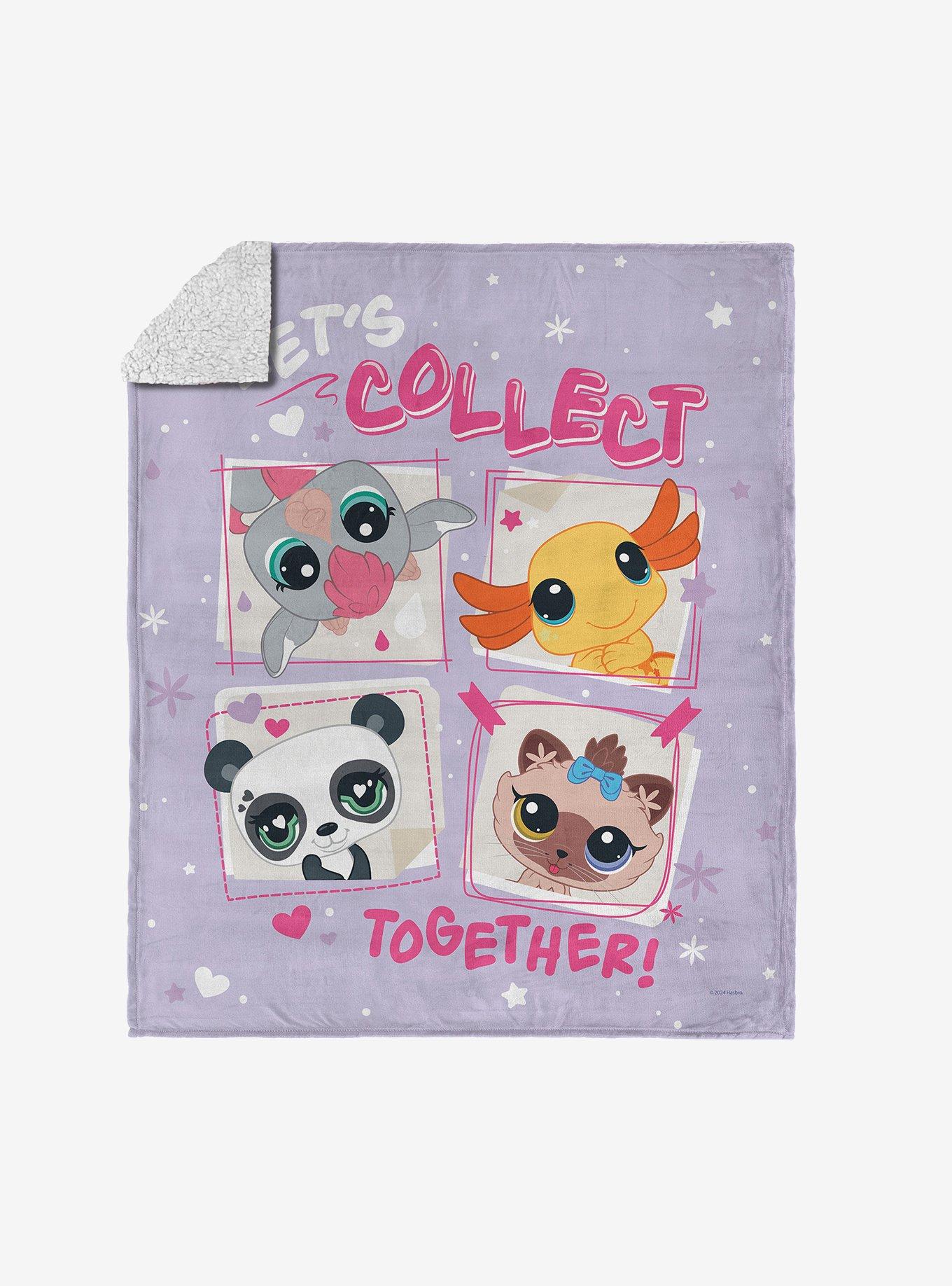 Littlest Pet Shop Let's Collect Silk Touch Sherpa Throw Blanket | Hot Topic