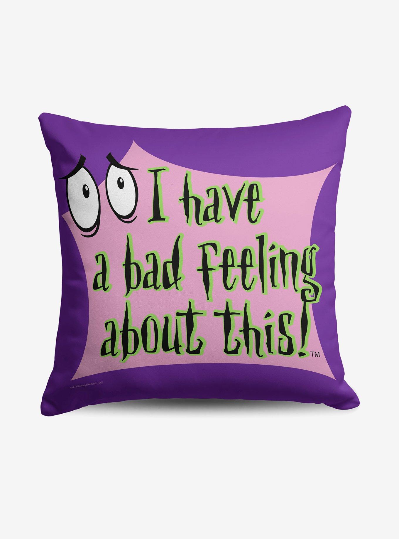 Courage The Cowardly Dog Bad Feeling About This Throw Pillow | Hot Topic