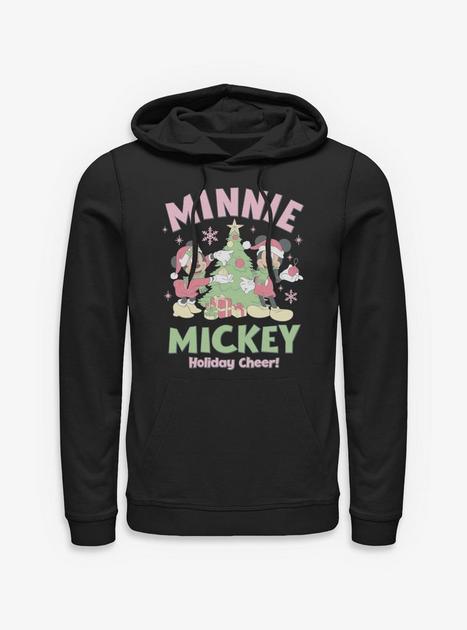Disney Mickey Mouse & Minnie Holiday Cheer Hoodie - BLACK | BoxLunch