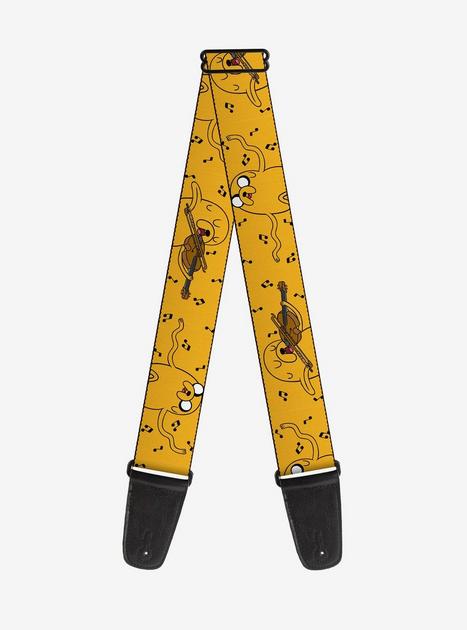 Adventure Time Jake Dancing and Violin Poses Guitar Strap | BoxLunch