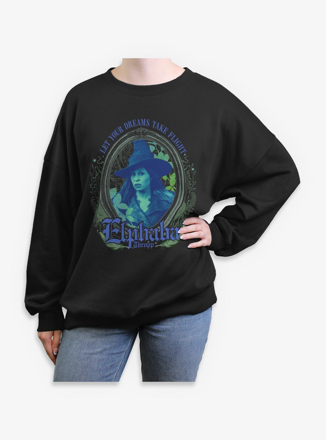 Wicked: For Good Elphaba Dreams Take Flight Womens Oversized Sweatshirt ...