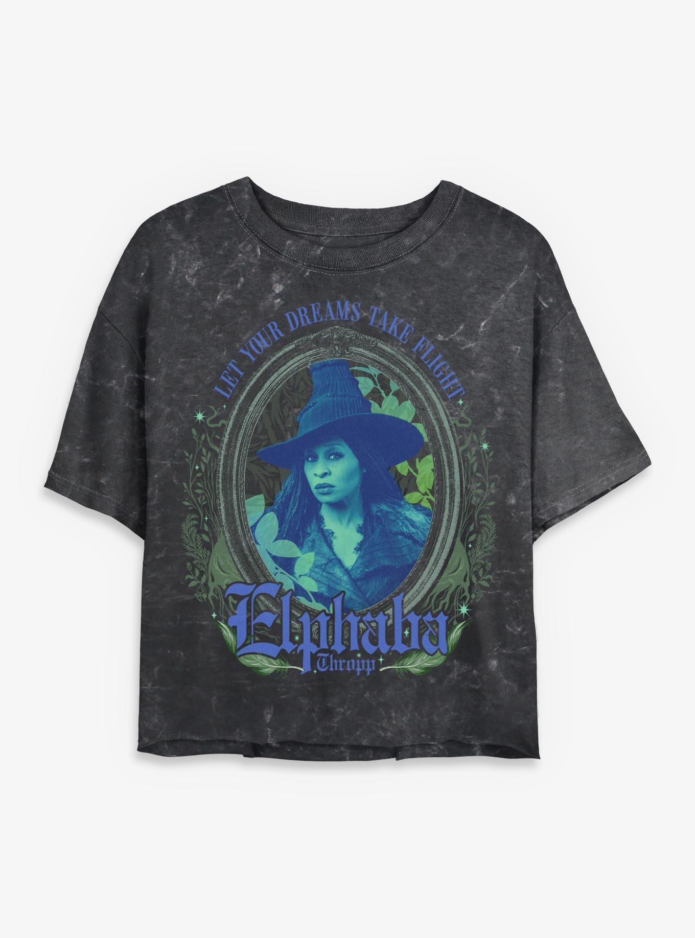 Wicked: For Good Elphaba Dreams Take Flight Girls Mineral Wash Crop Hot ...