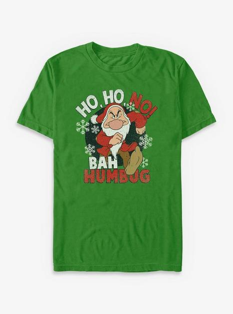 Disney Snow White Grumpy HO HO NO Bah Humbug T-Shirt - GREEN | Hot Topic