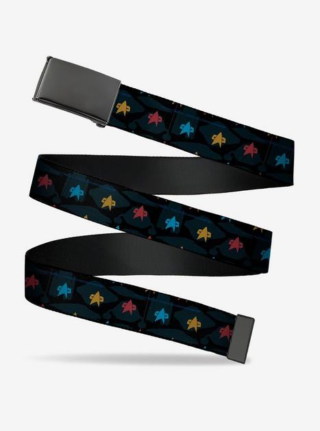 Star Trek Starfleet Insignia and Ship Silhouettes Clamp Buckle Belt ...
