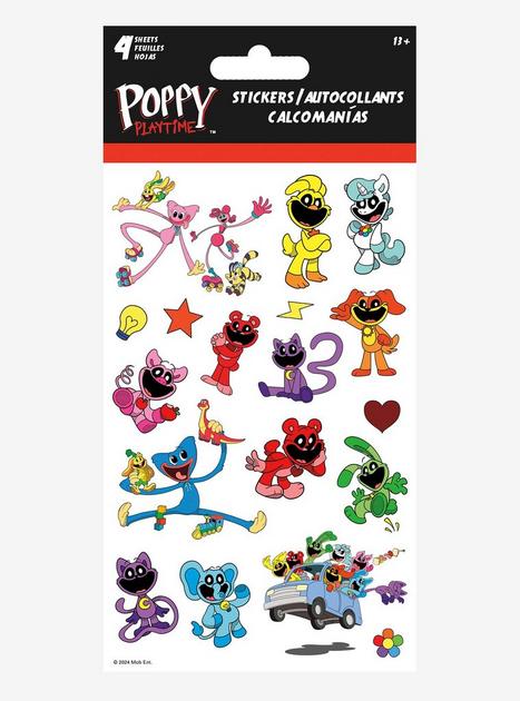 Poppy Playtime Sticker Sheet Set Hot Topic