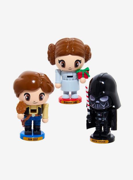 Star Wars Han Solo, Princess Leia, and Darth Vader Nutcracker 3-Piece ...