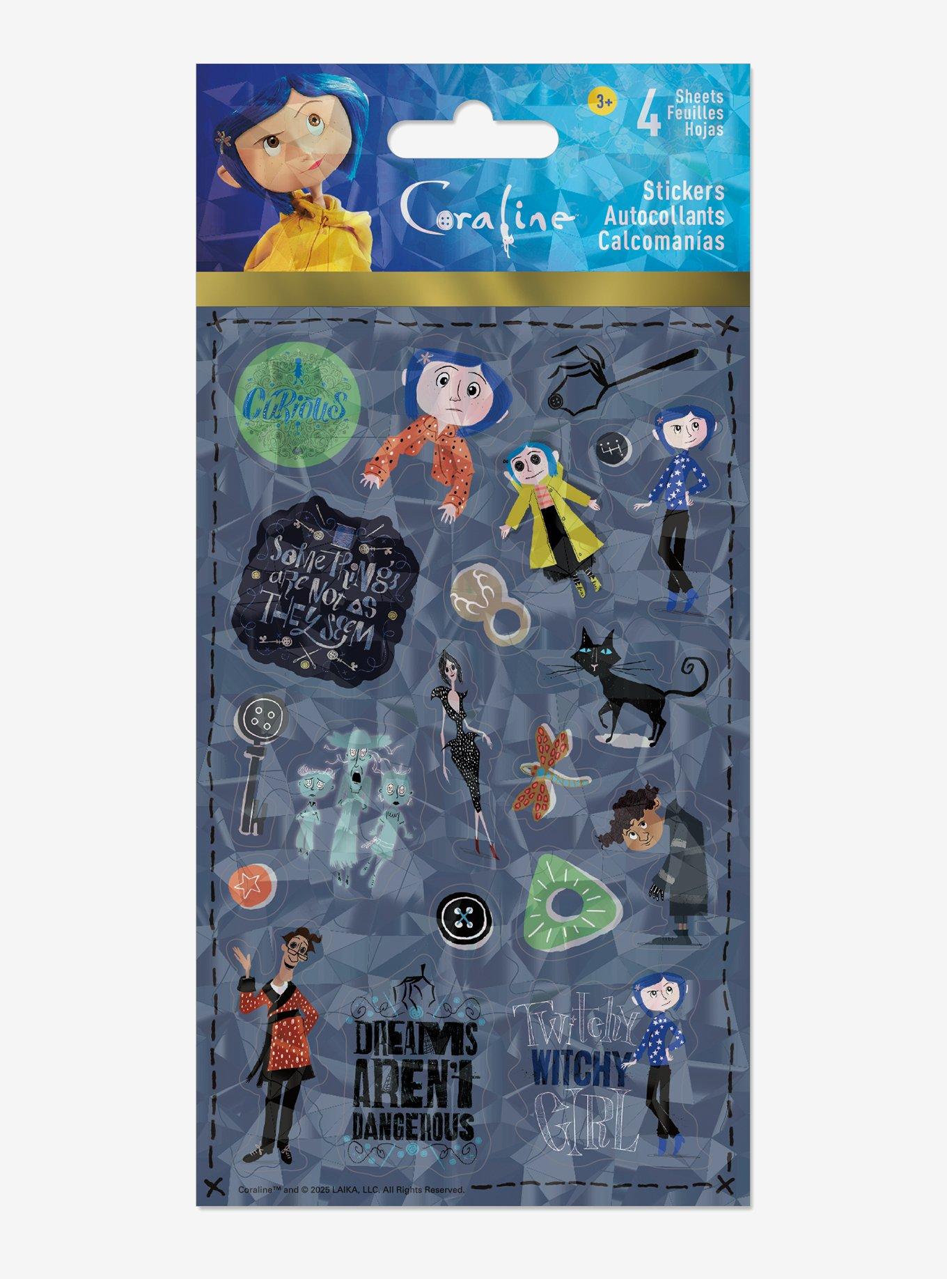Coraline Holographic Sticker Sheet Set | Hot Topic