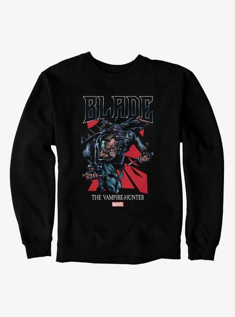 Marvel Comics Retro Blade Vampire Hunter Attack Sweatshirt Hot Topic ...