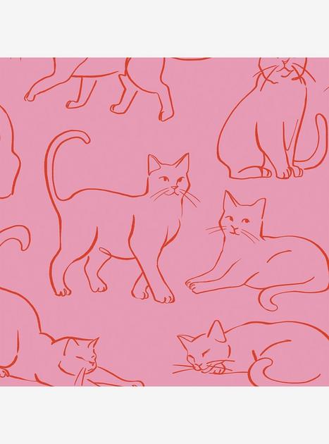 Cat Poses Pink Wallpaper | Hot Topic