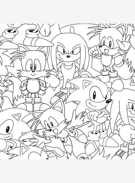 Sonic The Hedgehog Line Art Wallpaper | BoxLunch