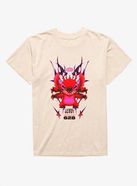 Disney Lilo & Stitch Leroy 628 Y2K Flames T-Shirt - GREY | Hot Topic