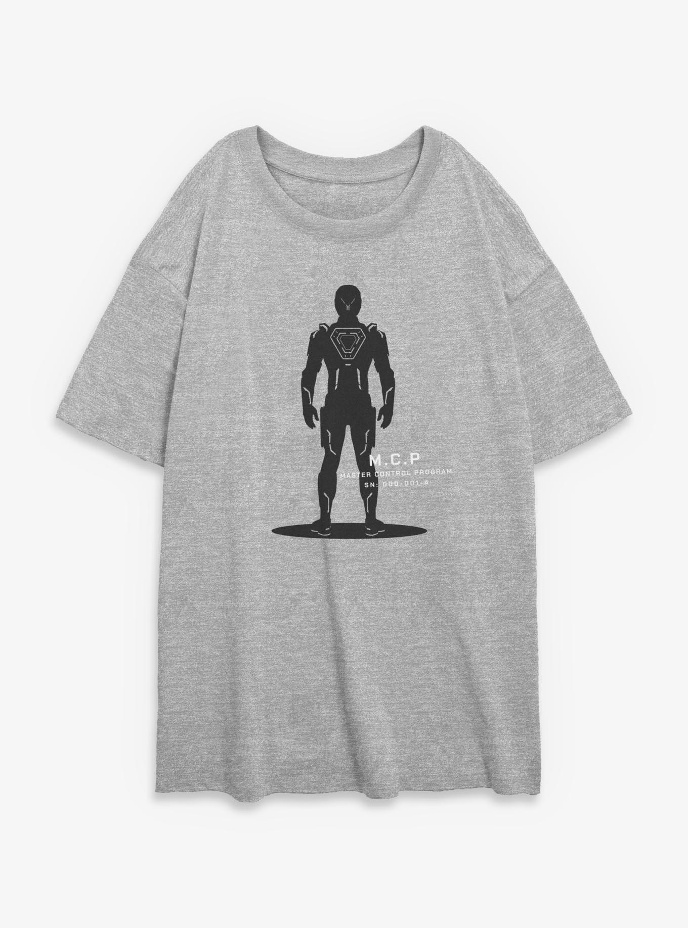 Disney Tron: Ares Master Control Program Girls Oversized T-Shirt - GREY ...