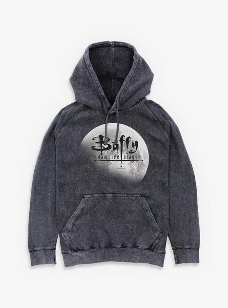 Buffy The Vampire Slayer Buffy Moon Mineral Wash Hoodie - BLACK | Hot Topic