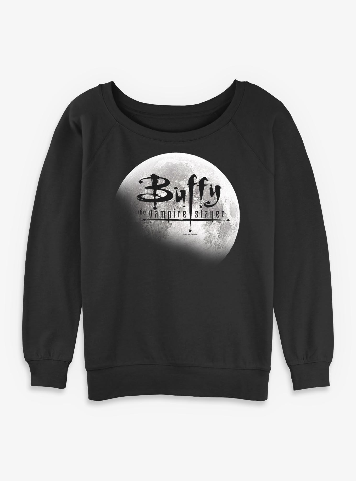 Buffy The Vampire Slayer Buffy Moon Girls Slouchy Sweatshirt - BLACK ...