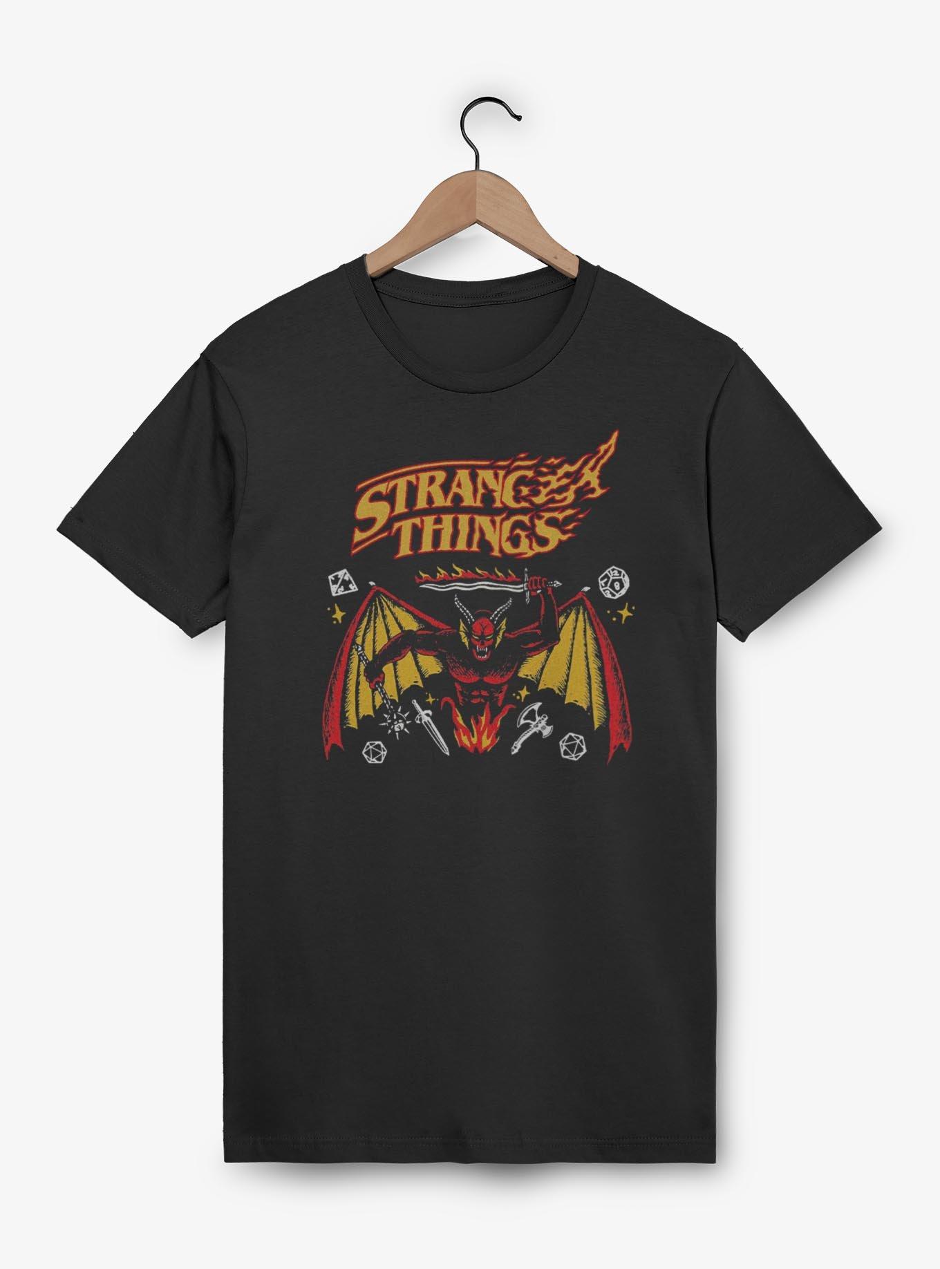 Stranger Things Hellfire Club Devil Strike T-Shirt - BLACK | BoxLunch