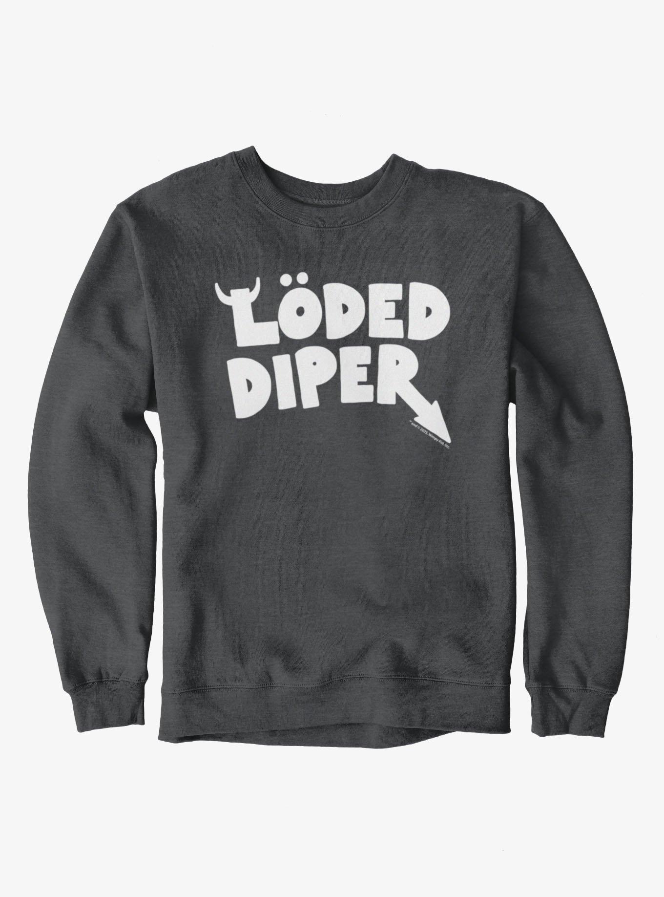 Diary Of A Wimpy Kid Loded Diper (Loaded Diaper) Sweatshirt - GREY ...