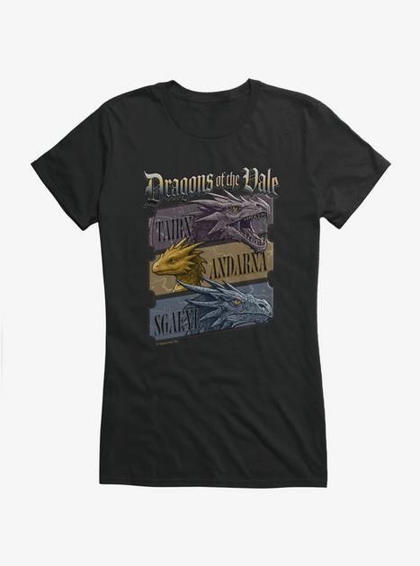 Fourth Wing The Empyrean Dragons Of The Vale Placards Girls T-Shirt ...
