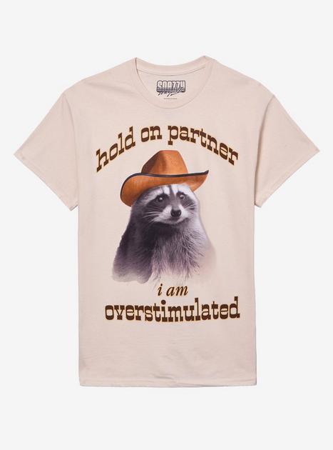 Overstimulated Raccoon Cowboy T-Shirt By Snazzy Seagull | Hot Topic