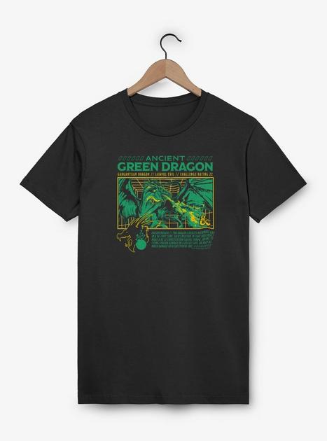 Dungeons & Dragons Ancient Green Dragon Stats T-Shirt - BLACK | BoxLunch