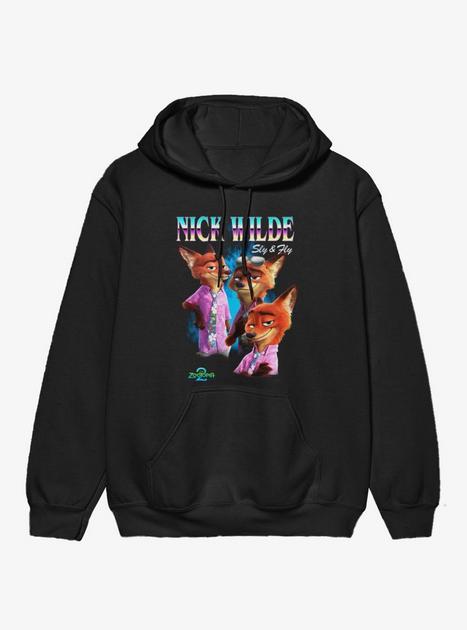 Disney Zootopia 2 Nick Wilde Collage Hoodie Hot Topic Exclusive | Hot Topic