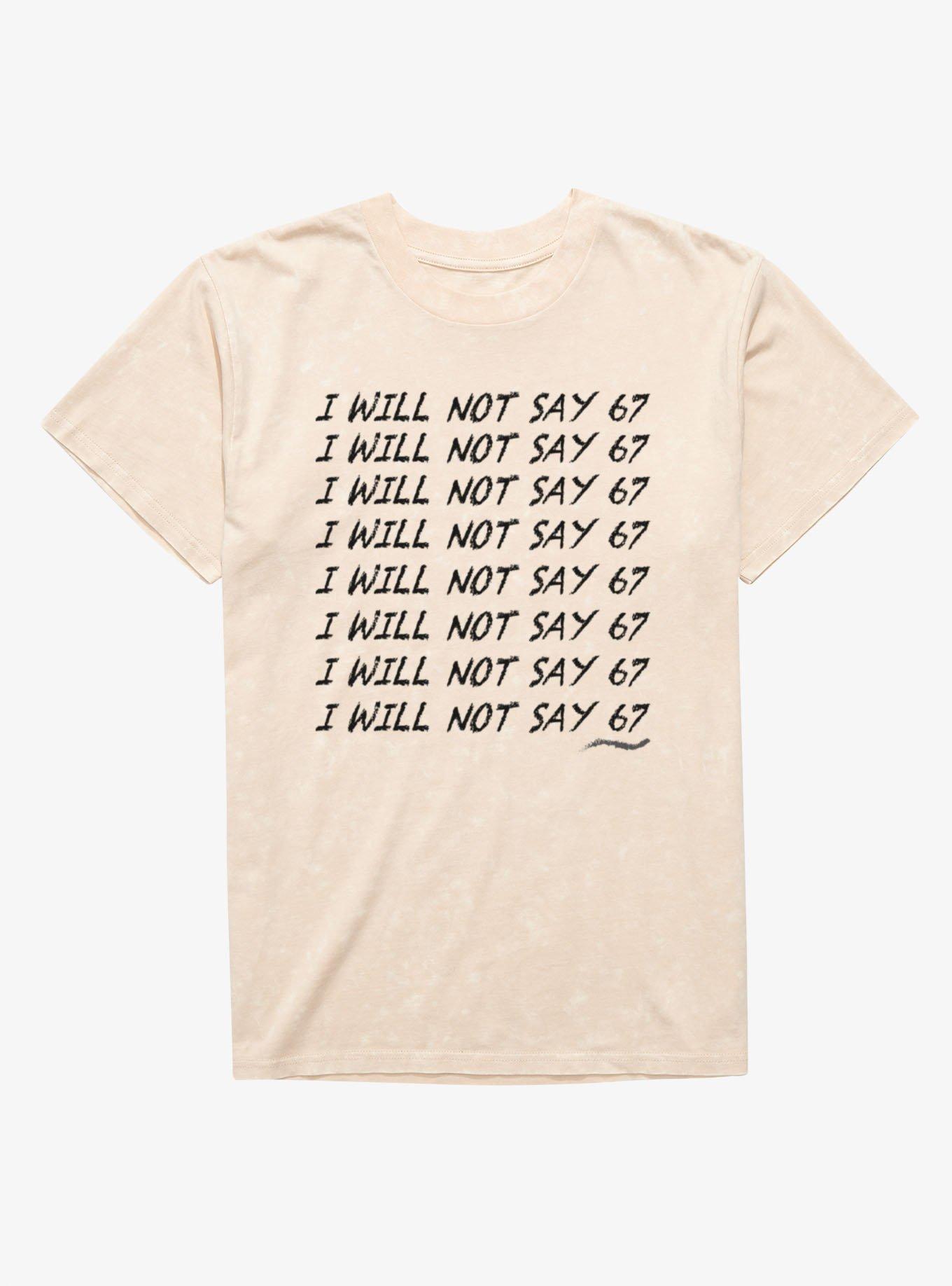 I Will Not Say 67 Chalkboard Punishment Mineral Wash T-Shirt - GREY ...