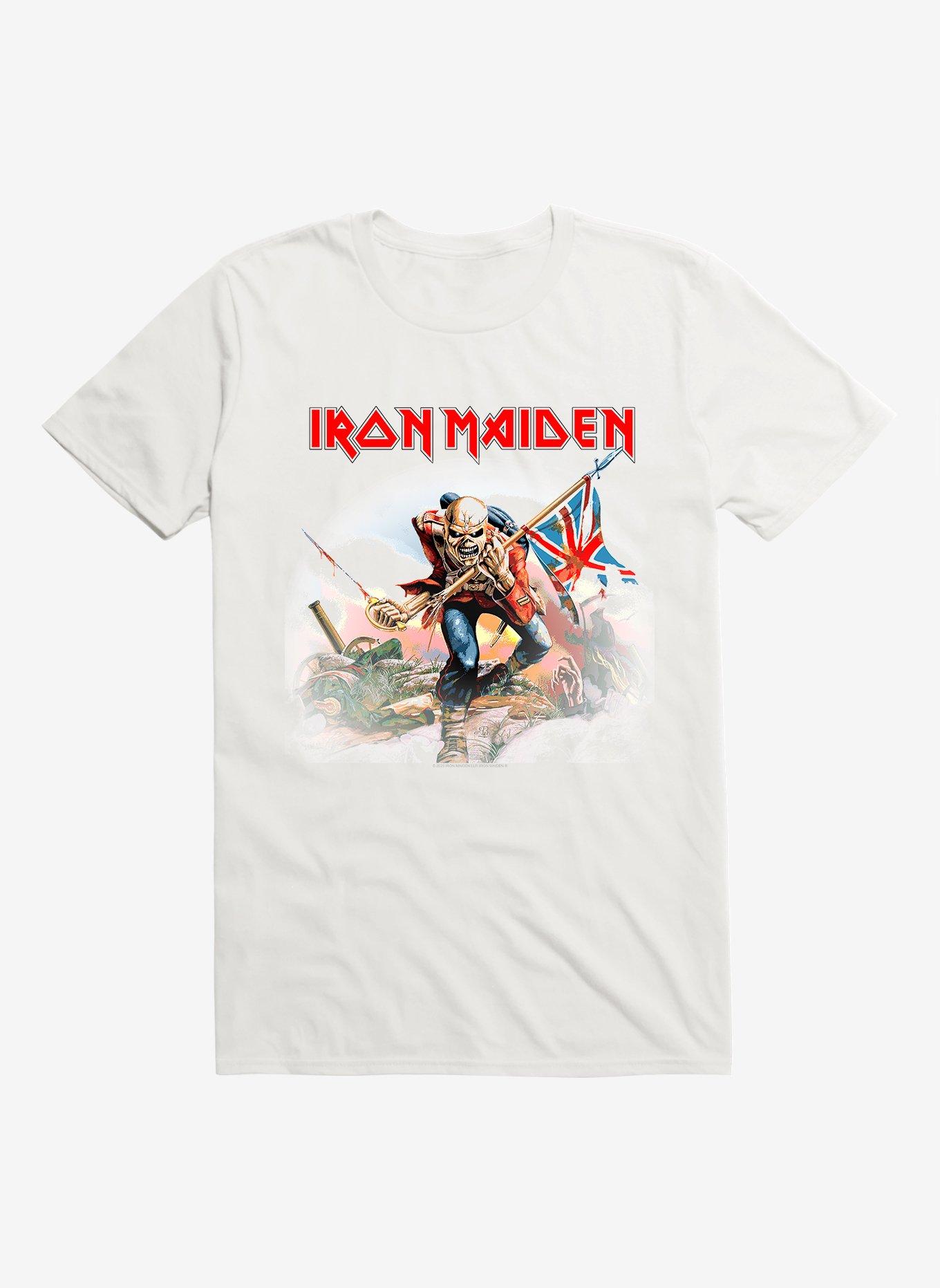 Iron Maiden Trooper T-Shirt - WHITE | Hot Topic