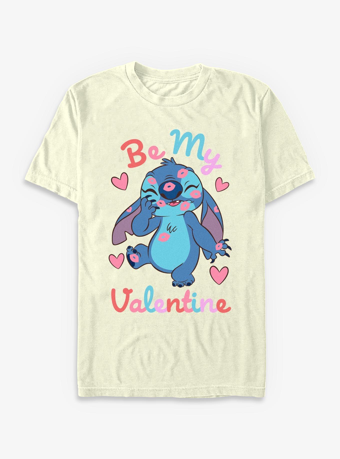 Disney Lilo & Stitch Be My Valentine T-Shirt - BEIGETAN | Hot Topic
